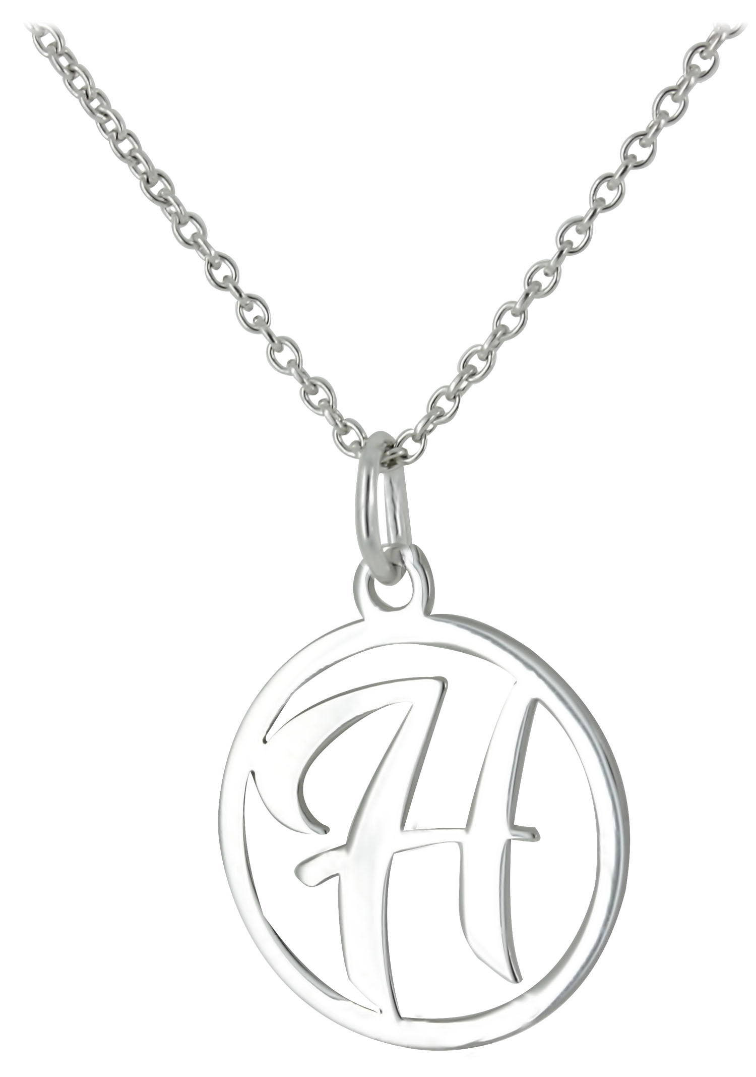 Anhänger Buchstaben (H) rund 925 Sterlingsilber | youluxe.de